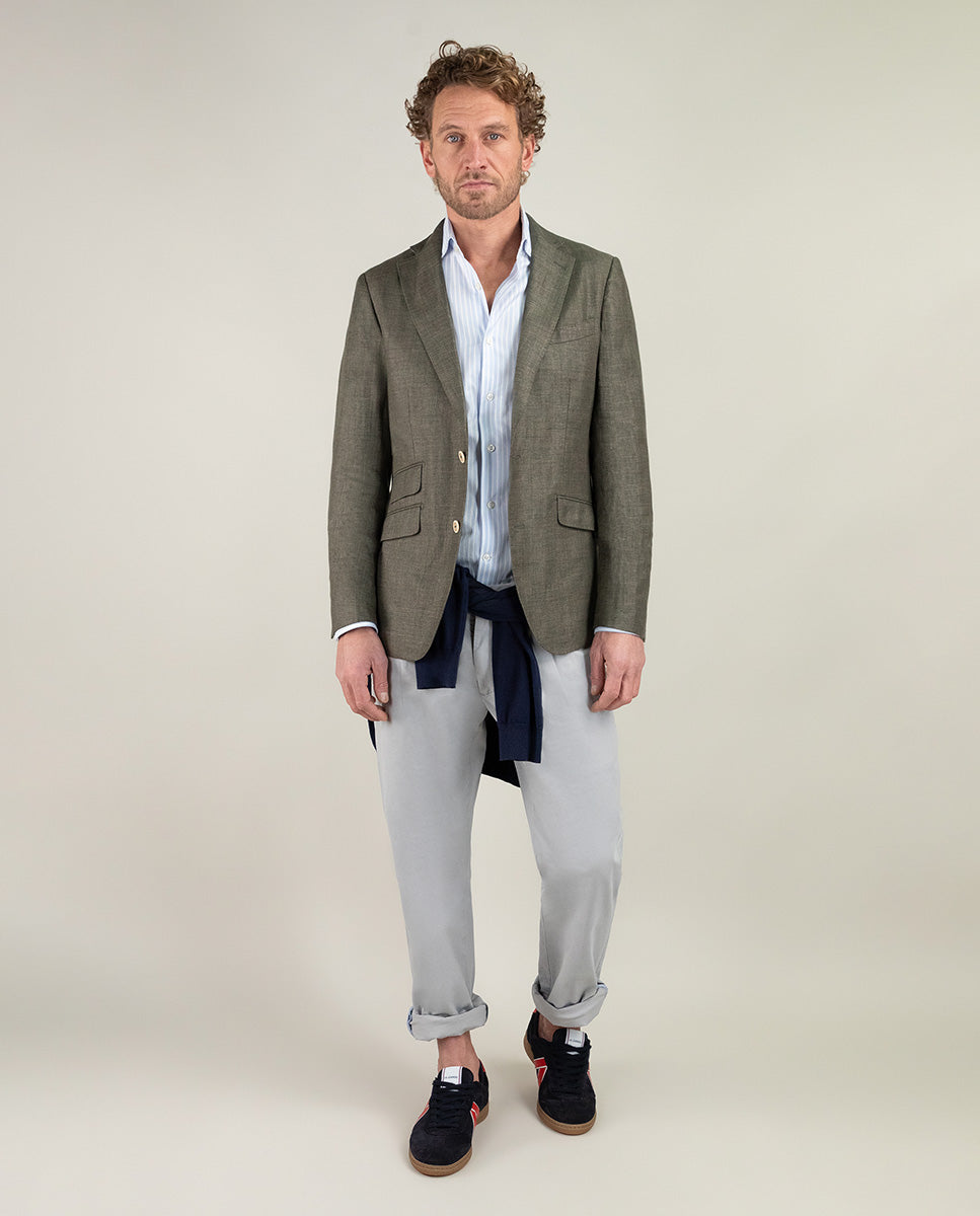 El Ganso | Americana Lino Verde para hombre. – El Ganso MX